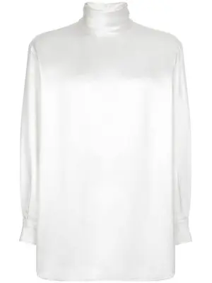 Dolce & Gabbana High-neck Silk Shirt