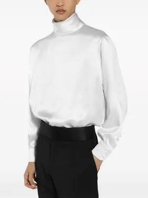 Dolce & Gabbana High-neck Silk Shirt