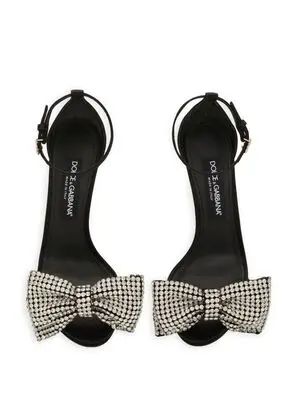 Dolce & Gabbana 105mm Rhinestone Sandals - Black