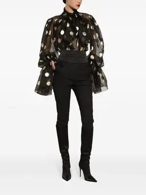 Dolce & Gabbana Ruffled-cuff Blouse - Black