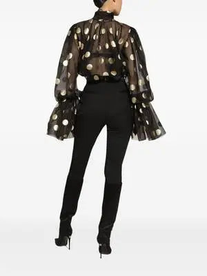 Dolce & Gabbana Ruffled-cuff Blouse - Black