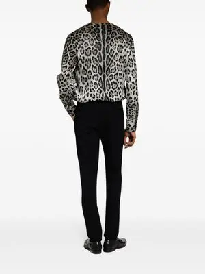 Dolce & Gabbana Leopard-print Shirt - Grey