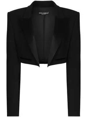 Dolce & Gabbana Double-breasted Cropped Jacket - Black