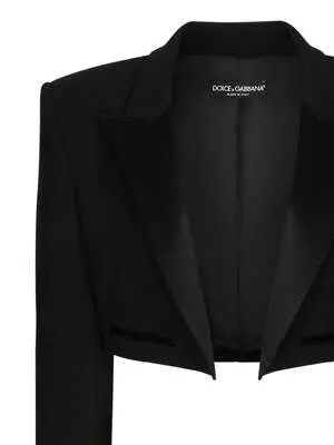 Dolce & Gabbana Double-breasted Cropped Jacket - Black
