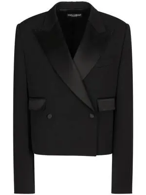 Dolce & Gabbana Double-breasted Gabardine Blazer