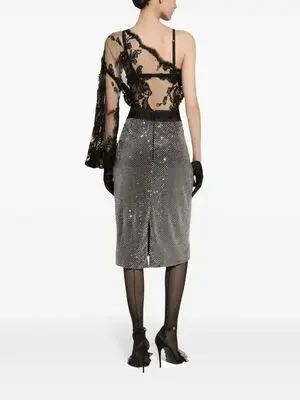 Dolce & Gabbana Crystal-embellished Knee-length Skirt