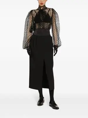 Dolce & Gabbana High-waisted Straight Skirt - Black