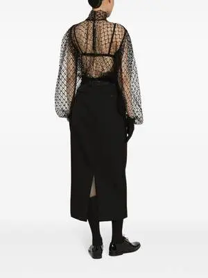 Dolce & Gabbana High-waisted Straight Skirt - Black