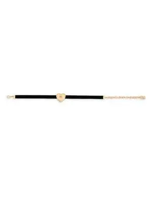 Dolce & Gabbana Heart Velvet Bracelet - Gold