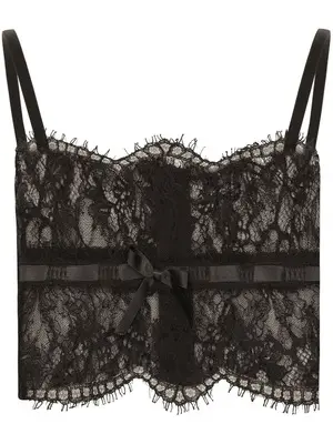 Dolce & Gabbana Floral-lace Corset - Black