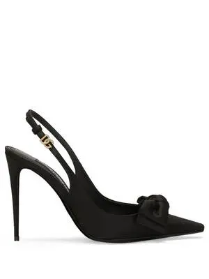 Dolce & Gabbana 105mm Bow-detail Slingback Pumps