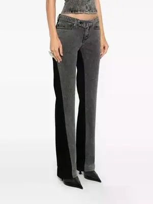 MUGLER Bi-color Straight Leg Jeans