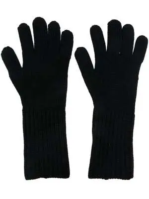 Fabiana Filippi Ribbed-knit Gloves - Black