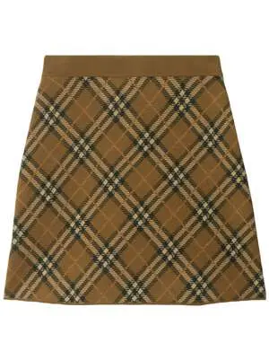 Burberry Check Mini Skirt - Neutrals