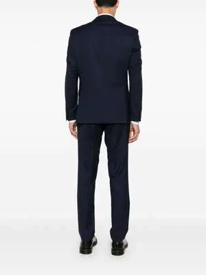BOSS Mini-check Three-piece Suit - Blue