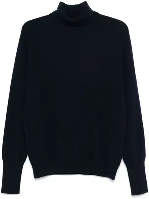 BALLANTYNE Roll Neck Sweater - Blue