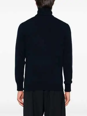 BALLANTYNE Roll Neck Sweater - Blue