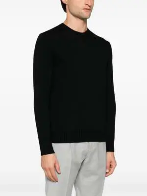 BALLANTYNE Wool Crew Neck Sweater - Black
