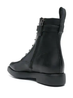 Emporio Armani Eagle Logo Leather Boots