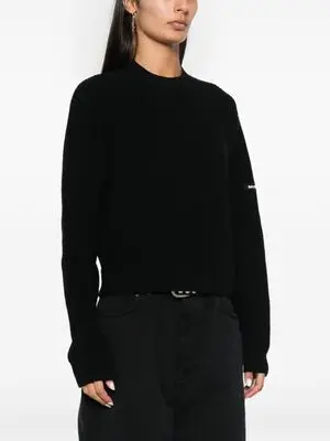 Balenciaga Patch Cropped Sweater