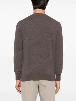 BALLANTYNE Cashmere Crew Neck Sweater - Brown