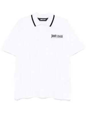 Just Cavalli Logo-embroidered Polo Shirt - White