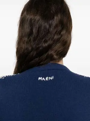 Marni Whipstitch-trim Virgin Wool-cashmere Blend Cardigan