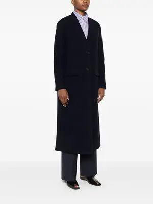 Aspesi Single-breasted Virgin Wool-cashmere Coat