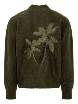 LANEUS Brushed-effect Cardigan - Green