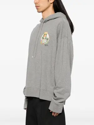 Maison Kitsuné Rambling Fox Oversized Hoodie - Grey