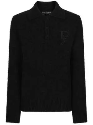 Dolce & Gabbana Logo-embroidered Polo Shirt - Grey