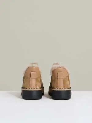 REISS Sylvie Shearling-lined Suede Ankle Boots