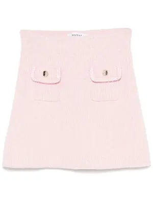 SELF-PORTRAIT Mélange-effect Mini Skirt