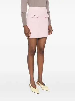 SELF-PORTRAIT Mélange-effect Mini Skirt