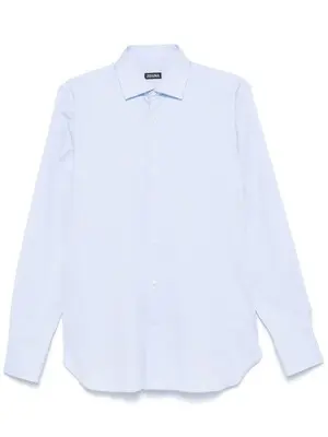 Zegna Spread-collar Shirt - Blue
