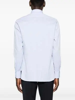 Zegna Spread-collar Shirt - Blue