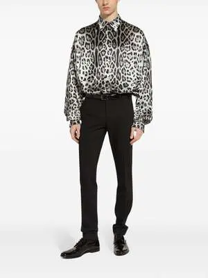 Dolce & Gabbana Leopard-print Shirt - Grey