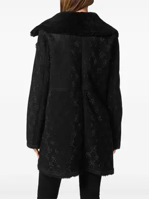 Philipp Plein Monogram-pattern Shearling Coat