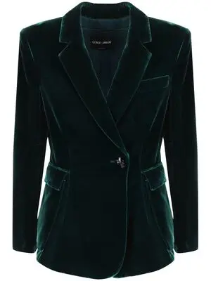 Green Velvet Blazers For Women