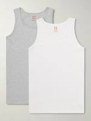 Fitted Two-for-One Tank Tops