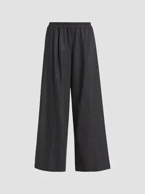 TWP Eva Wool-blend Wide-leg Pants - Charcoal