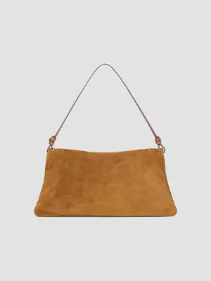 Staud Wally Suede Shoulder Bag - Tan