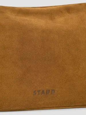 Staud Wally Suede Shoulder Bag - Tan