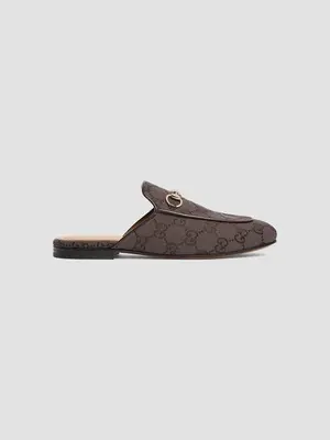 Gucci Princetown Canvas Slippers