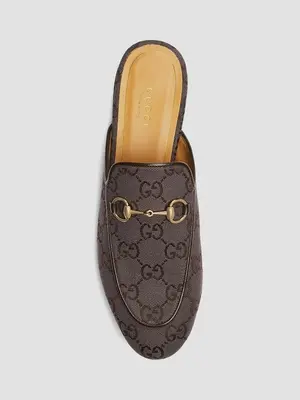 Gucci Princetown Canvas Slippers