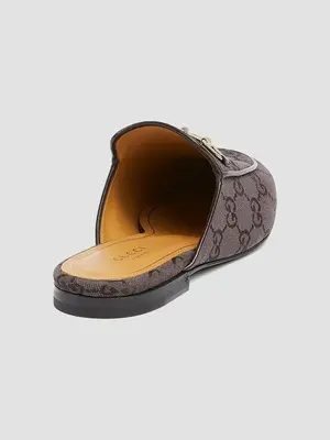 Gucci Princetown Canvas Slippers
