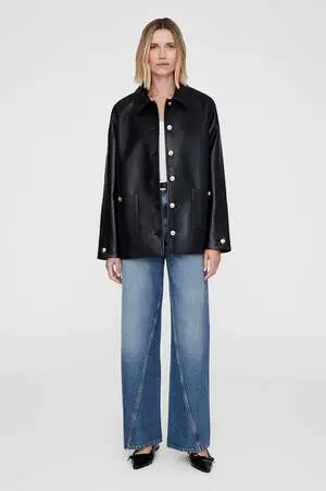ANINE BING Luca Leather Jacket - Black