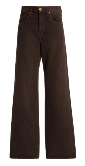 SLVRLAKE Grace Rigid High-rise Wide-leg Jeans - Brown