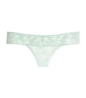 Hanky Panky Lace Low-rise Thong Green