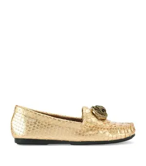 Kurt Geiger Lizard-effect Patent Leather Loafers